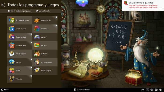 Magic Desktop: Una aplicación educativa infantil - Etapa Infantil